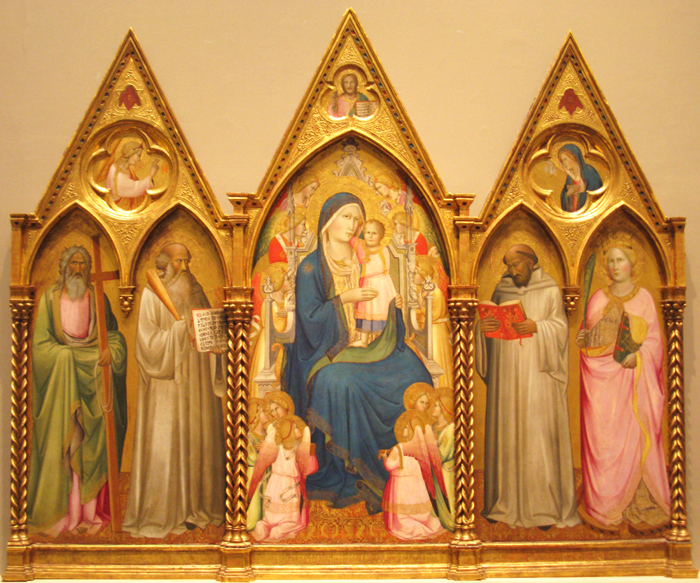 Madonna Enthroned with Saints and Angels (Agnolo Gaddi) (1390) | SUNIPIX